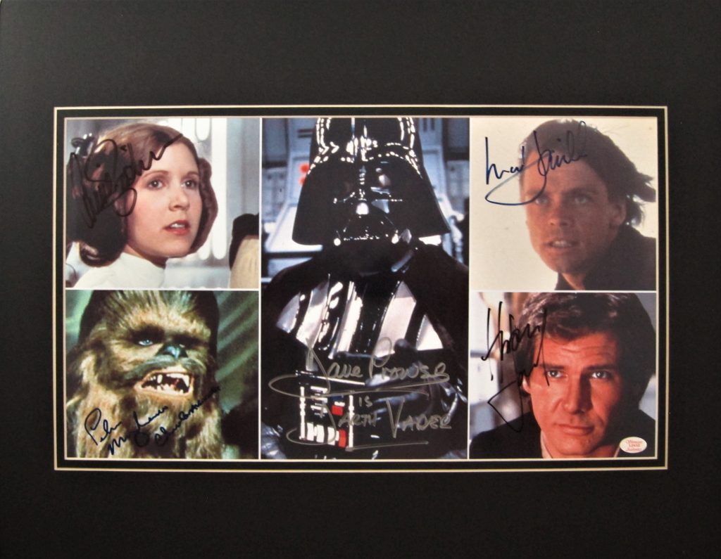 Star Wars Cast Signed And Framed Display Memorabilia Center